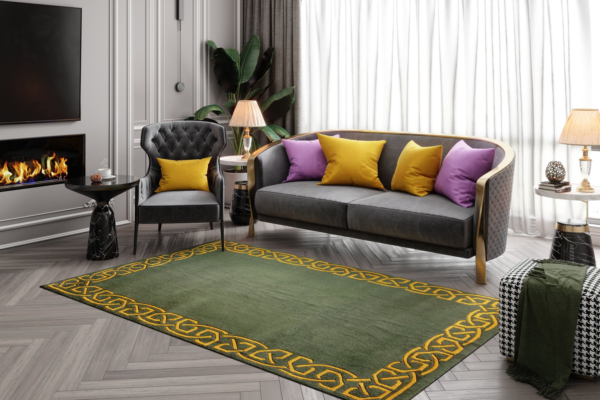 Handmade Wool Area Rugs inspired by Ancient Ireland | Celtic Rug