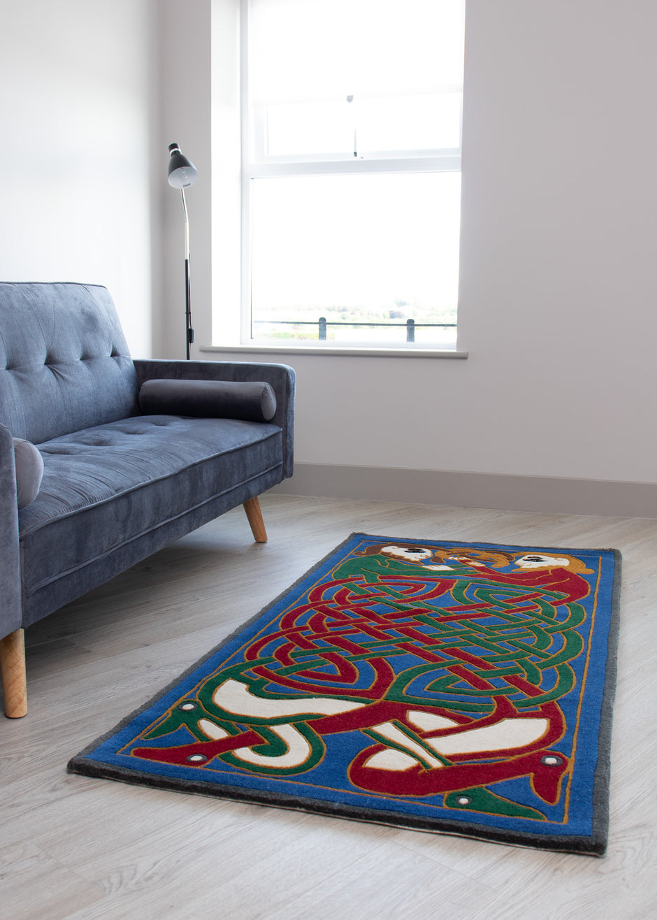 Handmade Wool Area Rugs inspired by Ancient Ireland | Celtic Rug